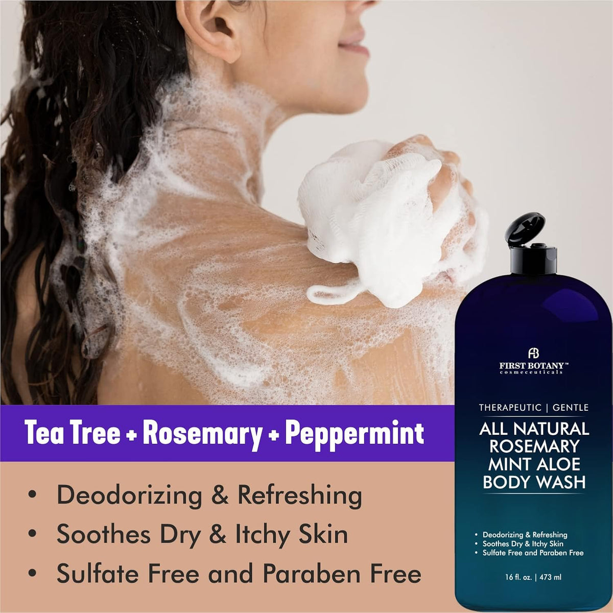 First Botany, ALL Natural Body Wash - Fights Body Odor, Athlete's Foot