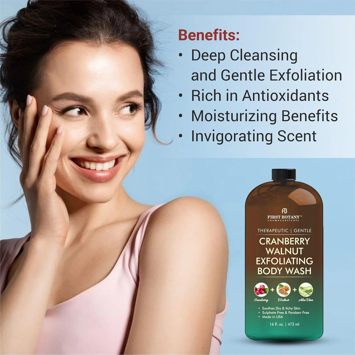 First Botany All Natural Body Wash - Fights Body Odor, Athlete’s Foot,