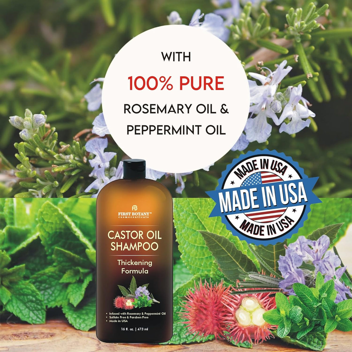 Castor Oil Shampoo - An Anti Hair Loss Shampoo Thickening formula For ...