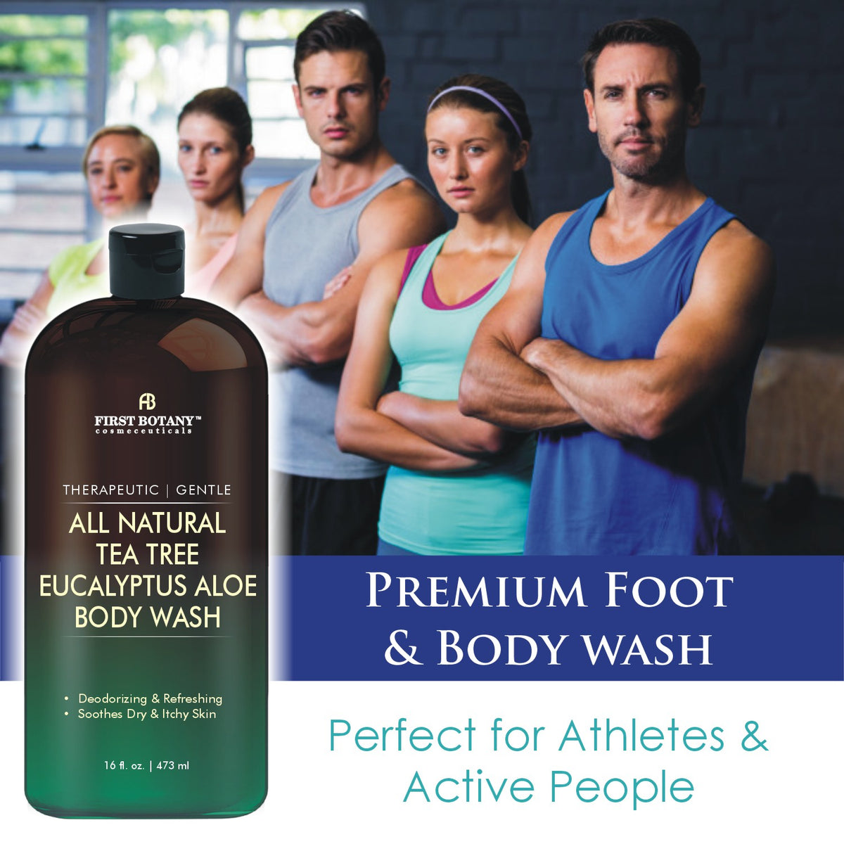 ALL Natural Tea Tree Body Wash - Fights Body Odor, Athlete’s Foot, Joc ...