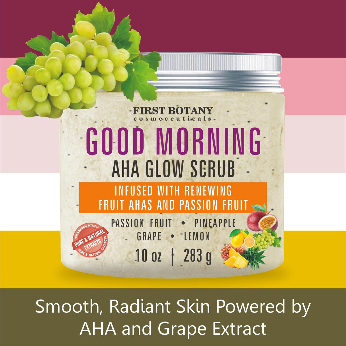 AHA Body Scrub with Passion Fruit - Natural Exfoliating Salt Scrub Bod ...