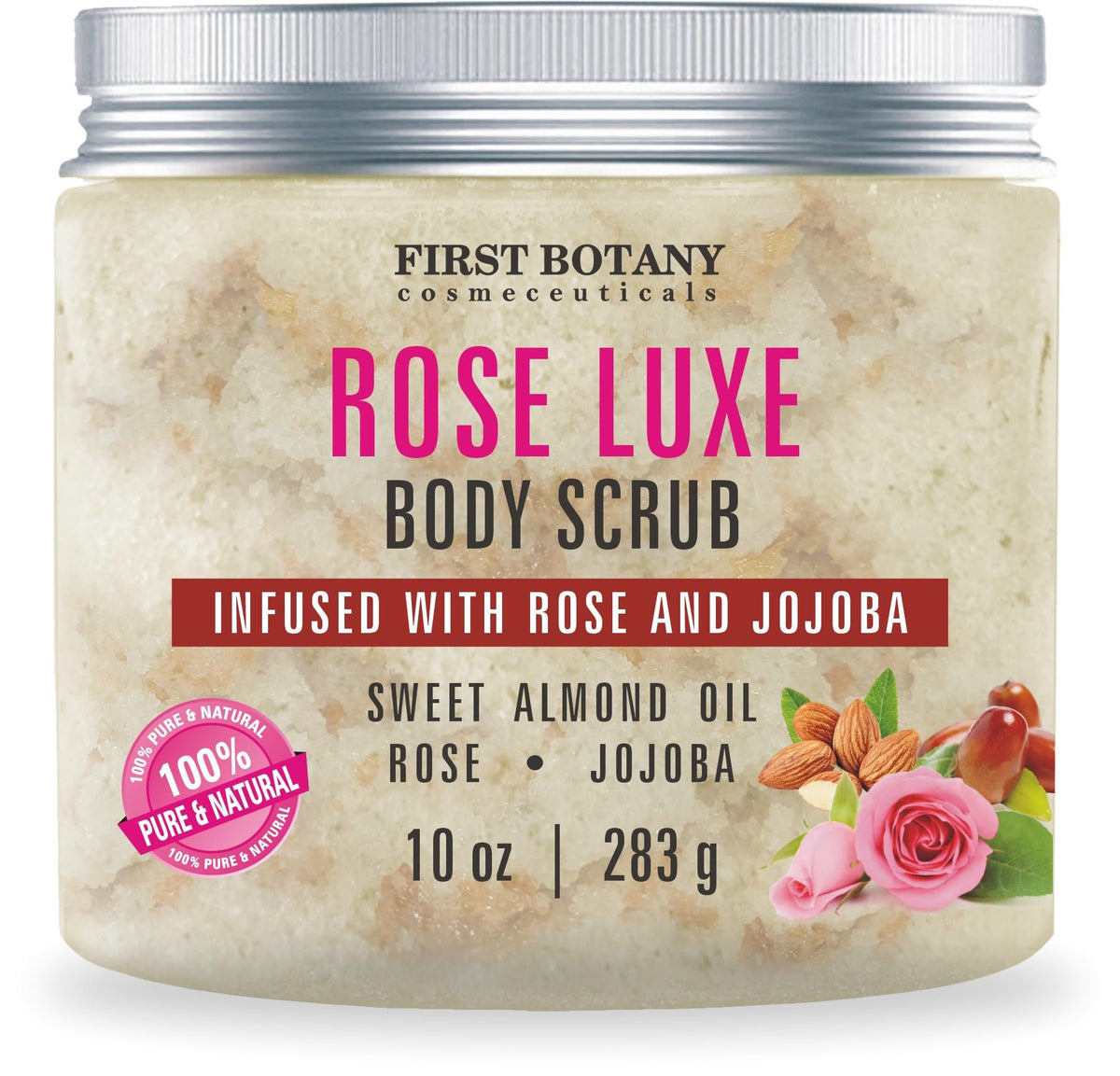 Rose Luxe Scrub with Natural Exfoliating Salt, Hydrating Body & Face S ...