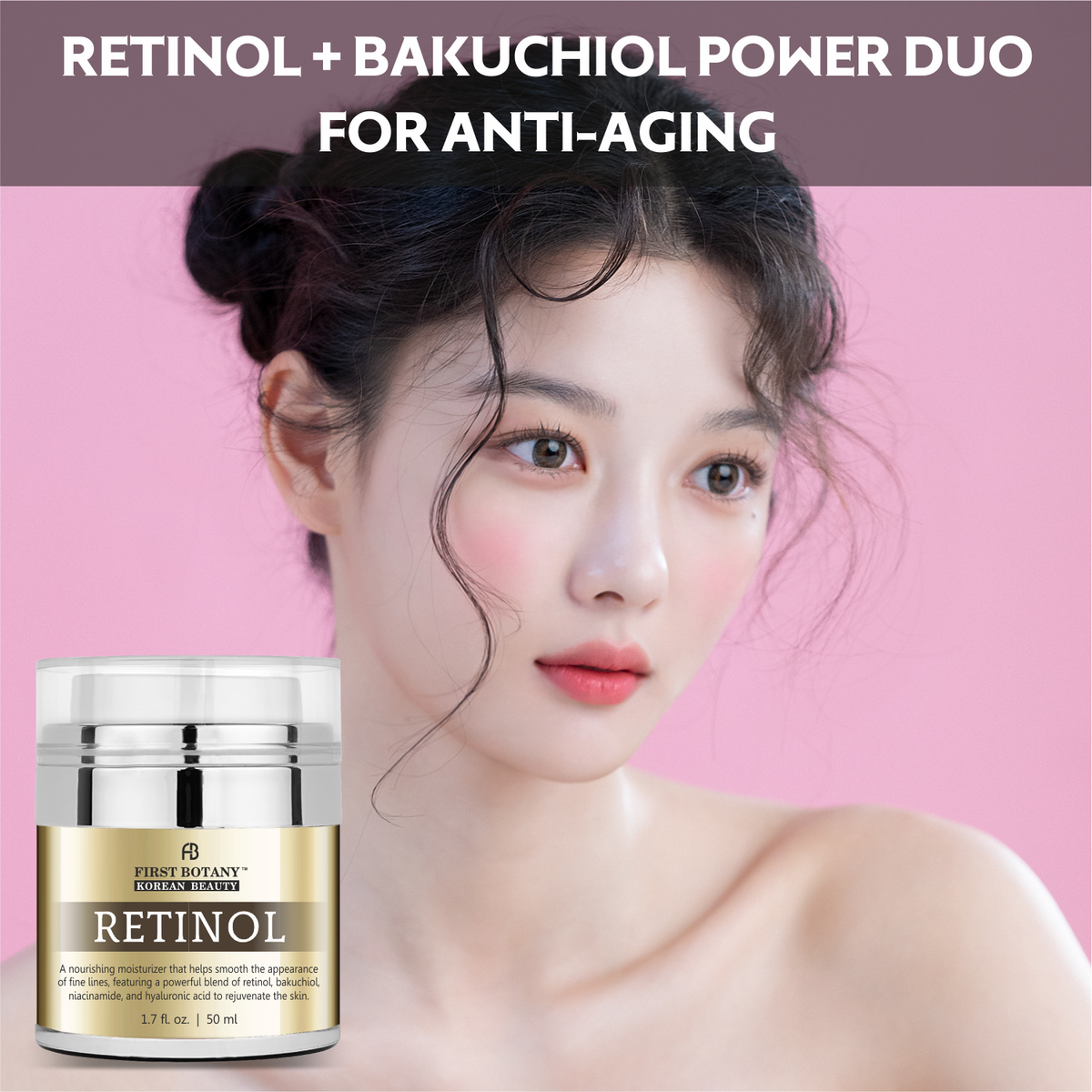 Korean Retinol Moisturizer – Hydrating Anti-Aging Face Cream with Baku ...