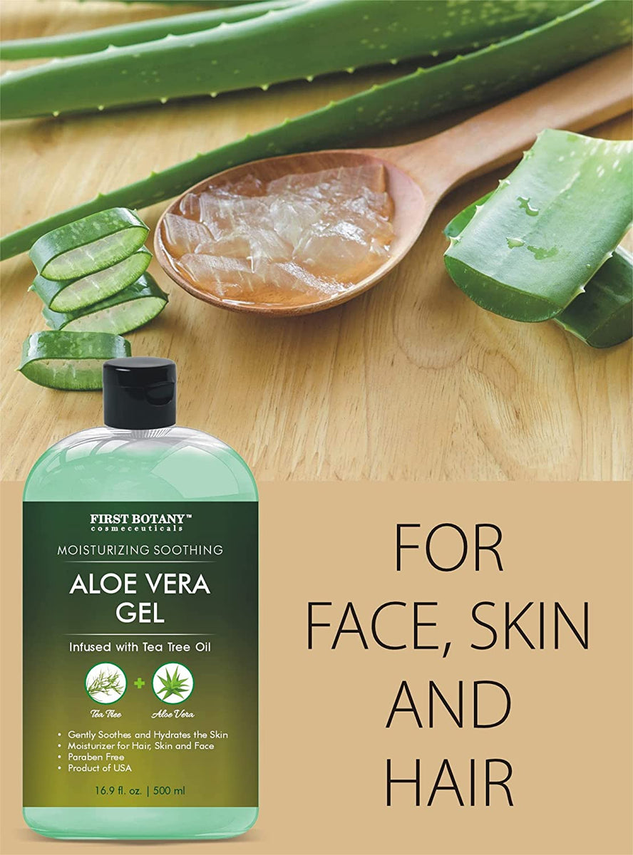 Aloe vera gel from 100 percent Pure Aloe Infused with Tea Tree Oil - N ...
