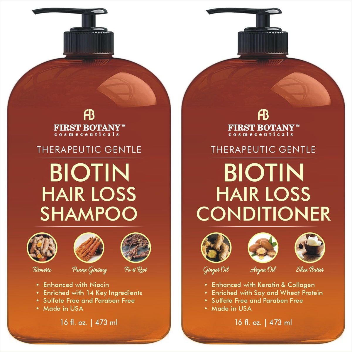 Hair Growth Shampoo Conditioner Set - An Anti Hair Loss Shampoo and Co ...